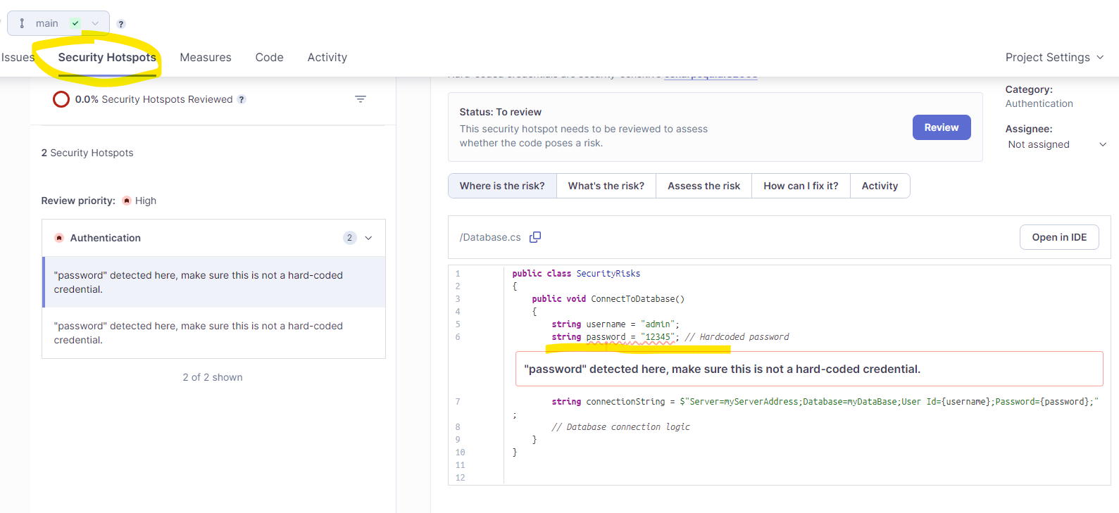 Sonarqube Scanning Net Project For Security Vulnerabilities Sample